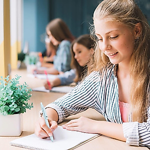 Lanxivi 5PCS Gel Pens Quick Dry Ink Pens Black Refill with 10 Additional Refills 0.5mm Fine Point Premium Retractable Ballpoint Pens