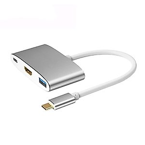 SHYPT USB Hub USB C to HDMI-Compatib USB3.0 5Gbps High Speed Hub Support 4k Video 60w Type C Quick Charge