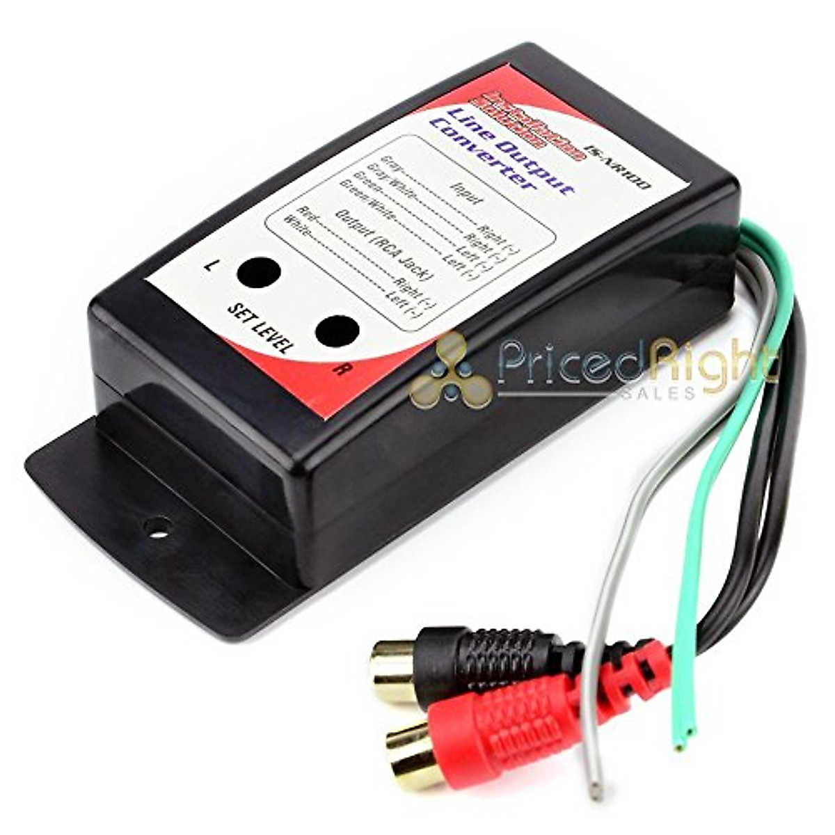 RCA Power Amp Low Level Jack Adapter Line Output Converter Car Stereo Audio