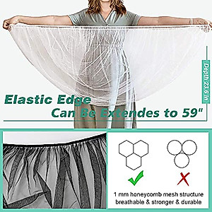 Mosquito Net for Stroller - 2 Pack Durable Baby Stroller Mosquito Net - Perfect Bug Net for Strollers, Bassinets, Cradles, Playards, Pack N Plays and Portable Mini Crib (Black) … …