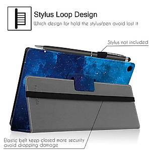 Famavala Folio Case Cover for 10.1" Fire HD 10 Tablet (Previous 9th / 7th / 5th Generation, 2019/2017 /2015 Release) (BlueSky)