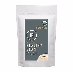 Healthy Bean Coffee Thrive Morning Roast - Low Acid Coffee | Whole Bean, Organic | - 11oz.