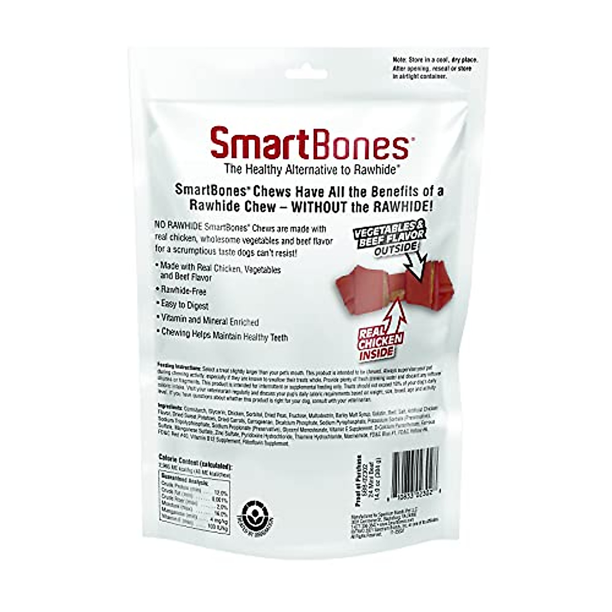 SmartBones Beef Dog Chew, Mini, 24 pieces/pack, 24 Count(066410)