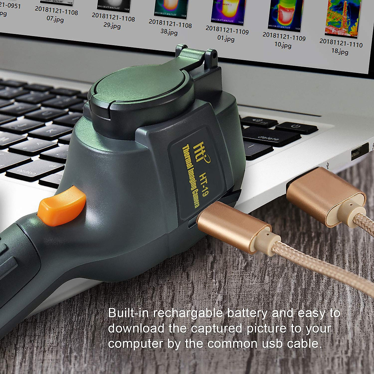 Hti-Xintai Higher Resolution 320 x 240 IR Infrared Thermal Imaging Camera. Model HTI-19 with Improved 300,000 Pixels, Sharp 3.2in Color Display Screen, Battery Included. Lightweight Comfortable Grip.