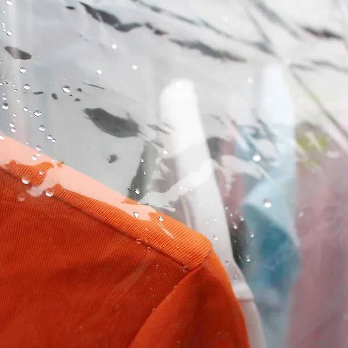 Ruibo Clear Garment Rack Cover Dustproof Clothes Rack Cover With 2 Durable Zipper/Clothing Waterproof Protector (L:71x20x60 inch), Ethylene Vinyl Acetate