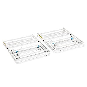 Amazon Basics Foldable Metal Platform Bed Frame with Tool Free Setup, 14 Inches High, Queen, White