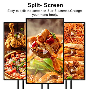 JYXOIHUB Digital Signage Displays 43 Inch Touch HD Screen Interactive Smart Board Movable Type Signage Display AD Media Player for Commercial Restaurant Display and Broadcast（Only Displays Board）