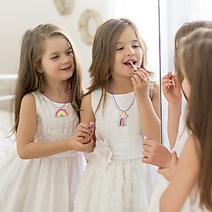 Little Girls Jewelry Sets, Kids Jewelry for Toddler Girl Costume Jewelry Ages 4-6 6-8, Play Rings Unicorn Necklaces Bracelets for Toddlers, Childrens Gift Set Age 3-5 5-7 4 5 6 7 8 Year Old Girl Toys