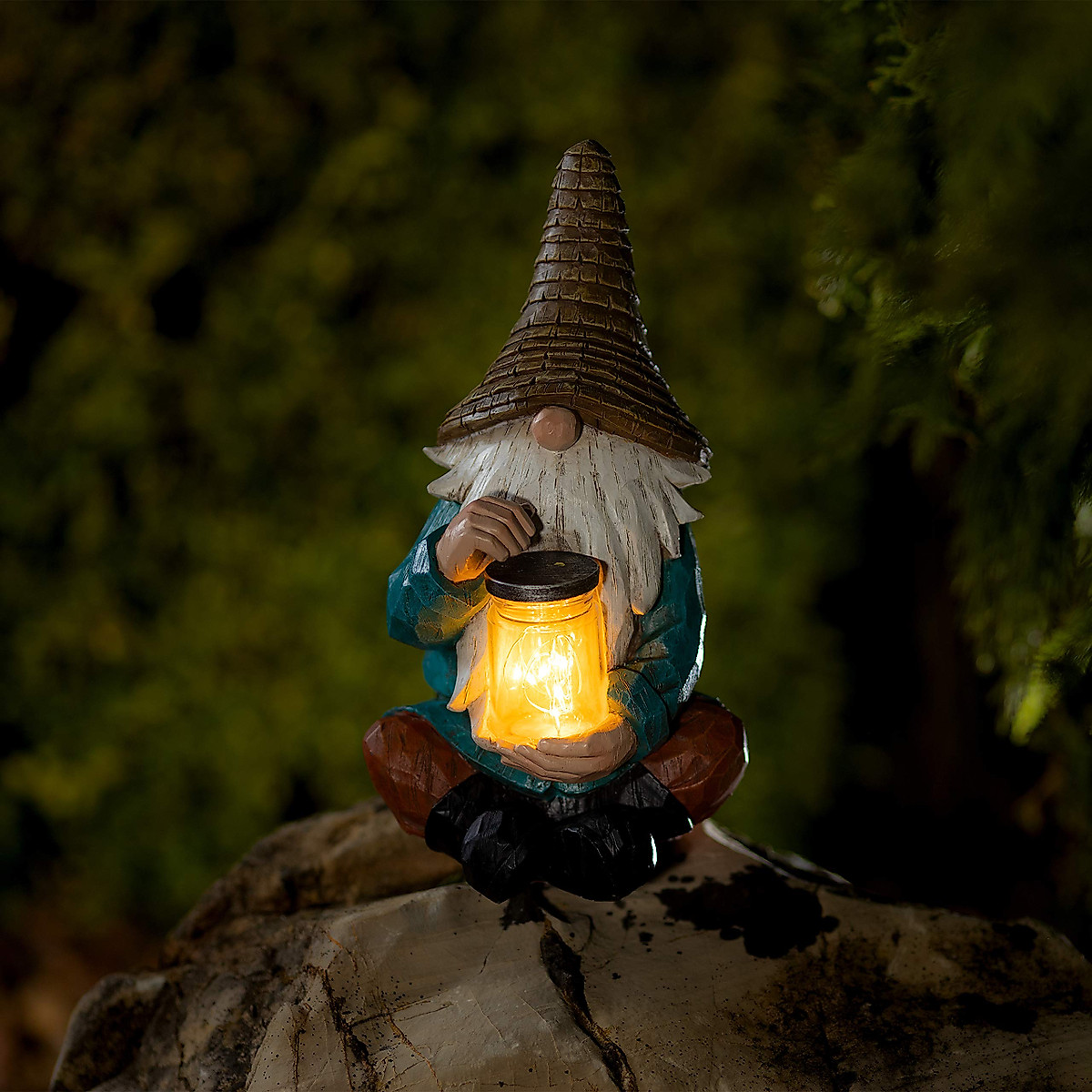 VP Home Whimsical Garden Statue Gnome Solar Powered LED Outdoor Decor Light