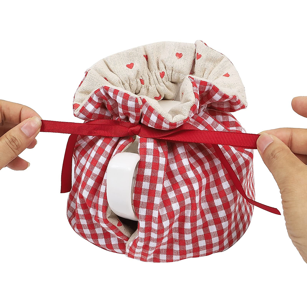 Tea Cosy,Creative Kitchen Tea Pot Dust Cover,Teapot Cozy Breakfast Warmer,Tea Pot Cover Insulation and Keep Warm,Tea Kettle Quilt for Home Kitchen Table Hotel Tea Party Restaurant (Red)