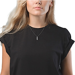 NanoStyle Mezuzah Necklace Bar Mitzvah Gifts 925 Sterling Silver Hamsa Hand Pendant Shema Israel Scroll Jewish Gifts from Israel for Men or Women, 20" Thick Silver Chain