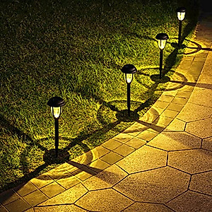 SOLPEX 8 Pack Solar Pathway Lights, Solar Path Lights Waterproof, Solar Garden Lights Outdoor for Garden, Yard, Pathway, Landscape, Walkway and Driveway (Warm White)