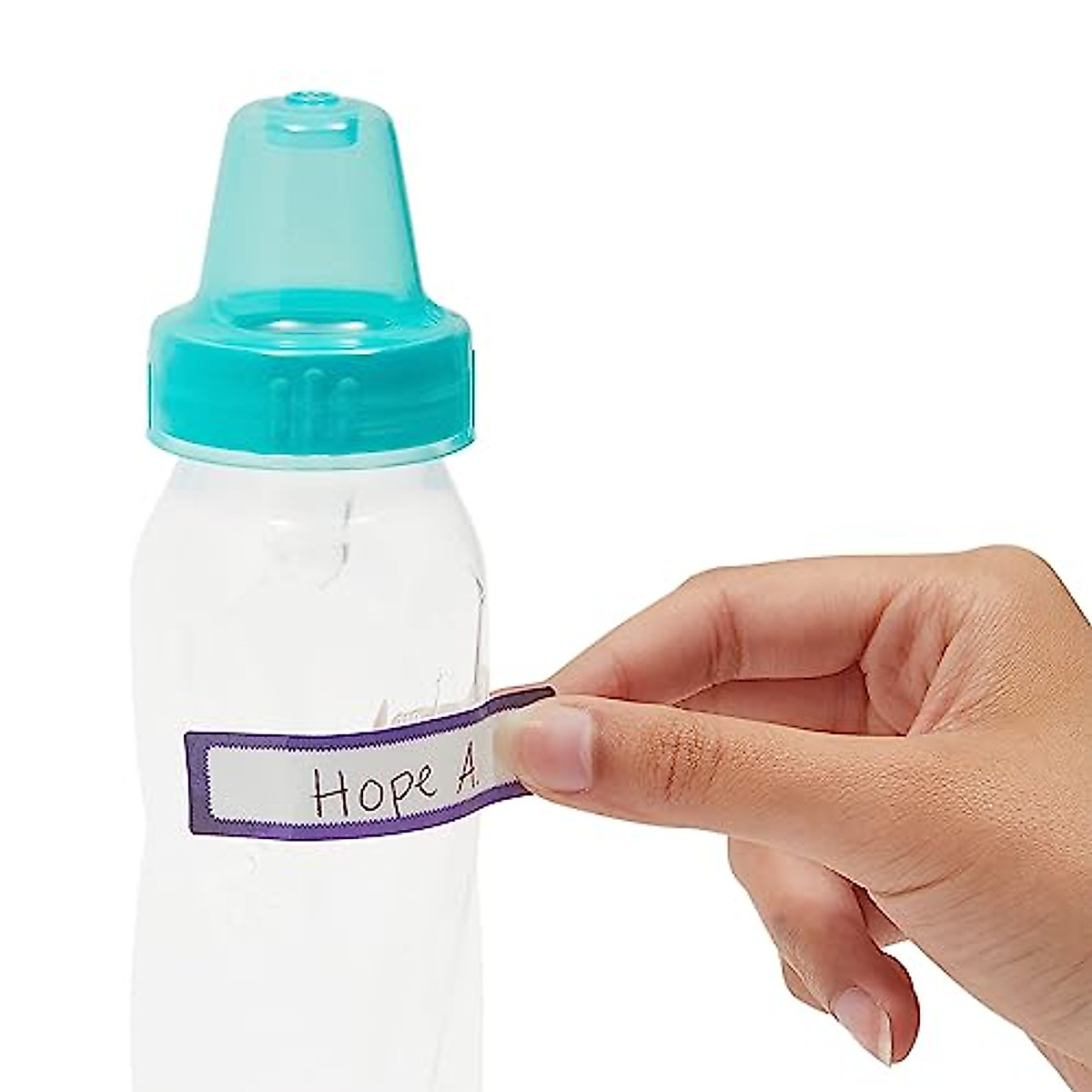 Juvale 208-Pack Waterproof Name Date Labels for Daycare, Baby Bottles, Assorted Colors, 2.5 x .5 inches