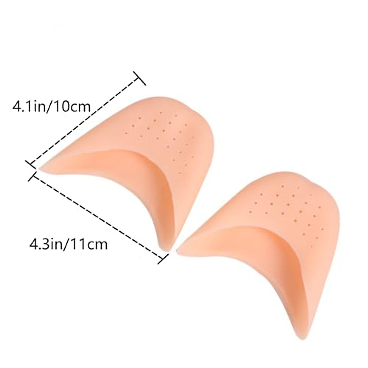 Dorytop Silicone Toe Protectors Ballet Dance Toe Pads Gel Toe Covers Ballet Pointe Shoes Soft Silicone Gel Ballet Dance with Breathable Hole(1Pair)