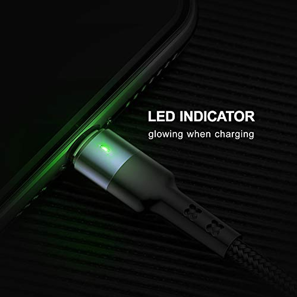 2Pack Multi Charging Cable Multiple Charger Cord Nylon Braided Short 1FT 4 in 1 USB Charge Cord with Phone/Type C/Micro USB Connector for Phone/Galaxy S20/S10S9/S8/S7 and More