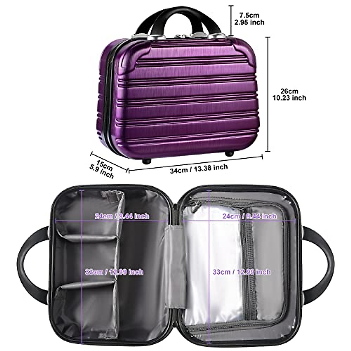 Feybaul Luggage Set 2PCS Suitcase PC+ABS Carry On Luggage with Spinner Wheel