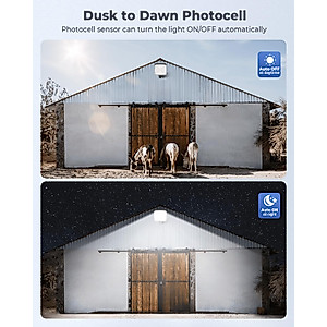 AGranTOP LED Parking Lot Light, 150W 21000LM Dusk to Dawn Outdoor Lighting Adjustable Outdoor Light Poles IP66 Waterproof Commercial Street Light for Yard, Barn, Driveway, Sport, Highway