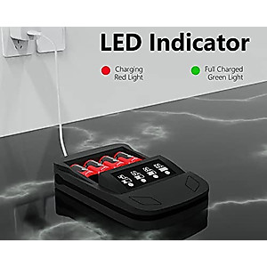 123A 3V Lithium Battery for Arlo, 8 Pack Battery Charger with 3.7V 800mAh Rechargeable Batteries for Arlo Cameras VMC3030 VMK3200 VMS3330 3430 3530 and Flashlight Microphone