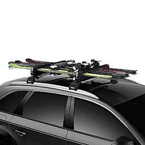 Thule SnowPack Extender Ski/Snowboard Rack (6pr/4 Boards), Black