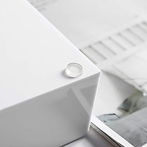 Sooyee Serving Tray with Handles,16" x 12" Decorative Tray,Coffee Table Tray,Acrylic Tray for Breakfast, Tea, Food, Butler,Table Ottoman Vanity Countertop,White