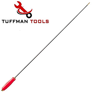 1 Piece Carbon Fiber Cleaning Rod 36" Suitable for .22 to .50 Caliber Rifles and Shotgun with Rotating Handle and Hanging Hole - Gun Cleaning Kit for Barrel Cleaning and Maintenance