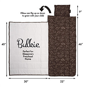 Urban Infant Bulkie Toddler Nap Mat - Sleep Mat for Kids Daycare and Preschool - Folds Up to Carry on Back - Dinosaurs