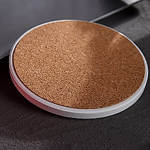 Tstarer Absorbent Drink Coasters with Holder,Cups Place Mats for Home Decor,Terrazzo Pattern - Set of 6-4 Inches