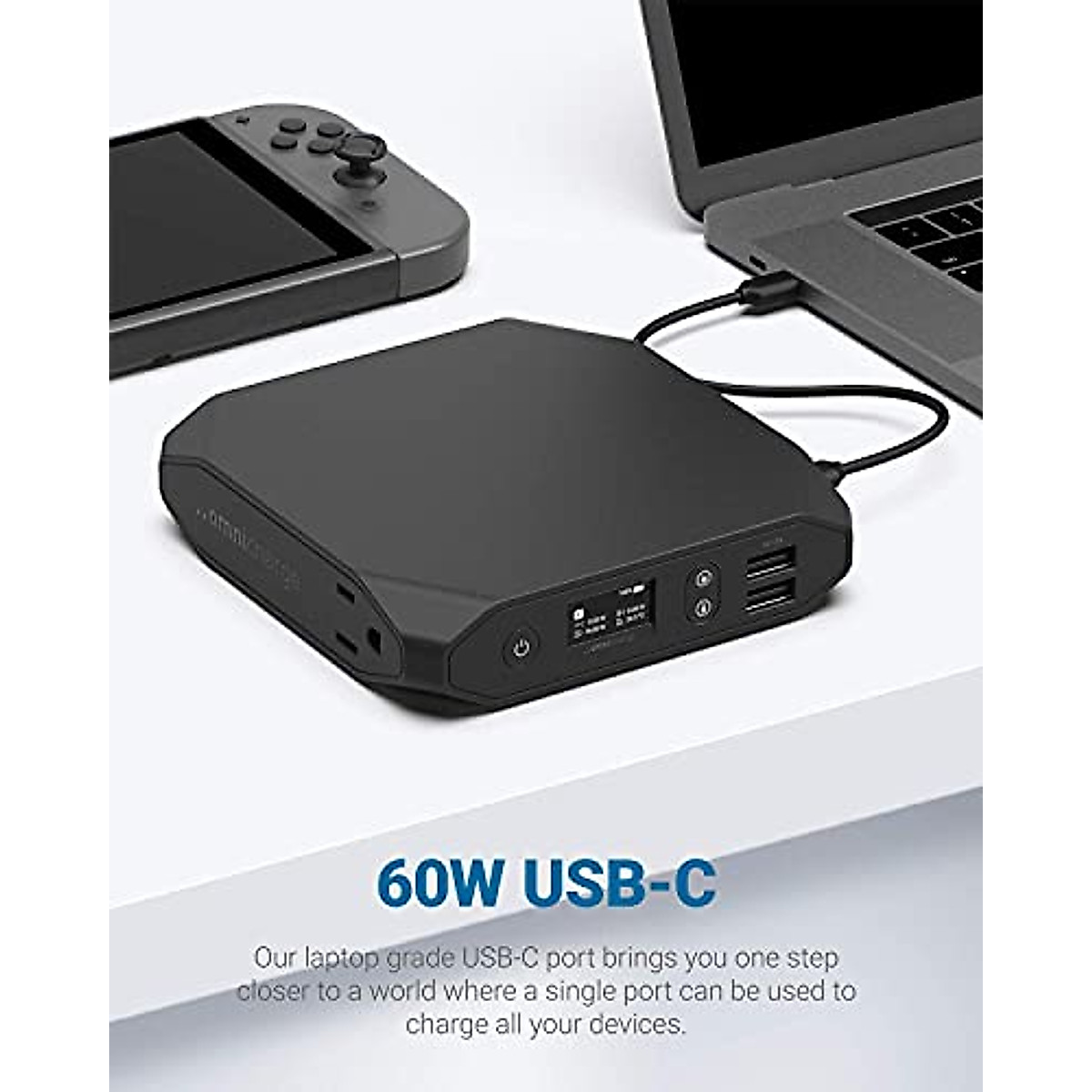 Omni 20+ 20000mah Laptop Power Bank | AC/DC/USB-C/Wireless Battery Backup for Laptops:MacBook Pro/iPad Pro/Dell/Surface | Cameras:Canon/Nikon/DSLR/DJI Drones | Smart Devices:iPhone/Samsung