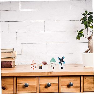 YARNOW 40 Pcs Micro Landscape House Bonsai Miniature Figurine Plant Pot Decor Miniature Garden Figurines Miniature Castle Figurine Mini Fairy House Accessories Mushroom Resin Rural Suite