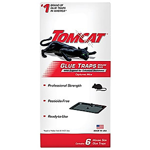Tomcat Rat Trap with Immediate Grip Glue for Rats, Mice, Snakes, Cockroaches, Spiders, and Scorpions, Ready-to-Use, 6 Count (Pack of 12)