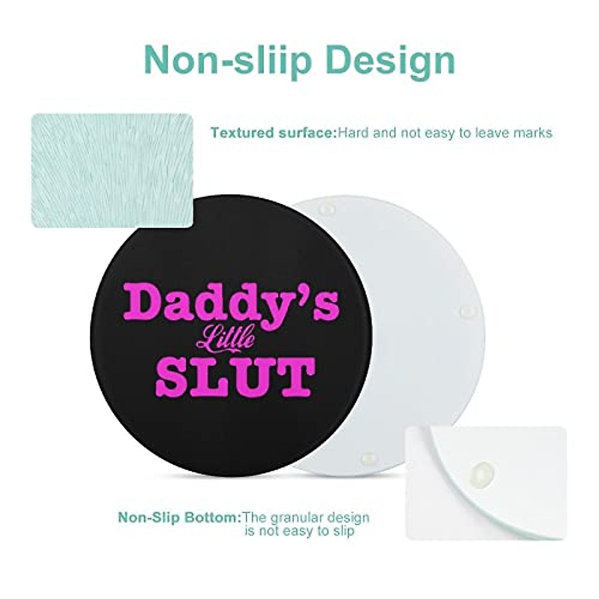 Daddy's Little Slut Cutting Board Tempered Glass Chopping Board for Kitchen Hotel