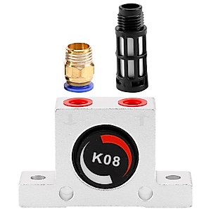 Hubceuo 1/4 Pneumatic Turbine Vibrators Silent Golden Industrial Vibrator For Hopper Industrial Pneumatic Vibrator Oscillator Ball Type K-8