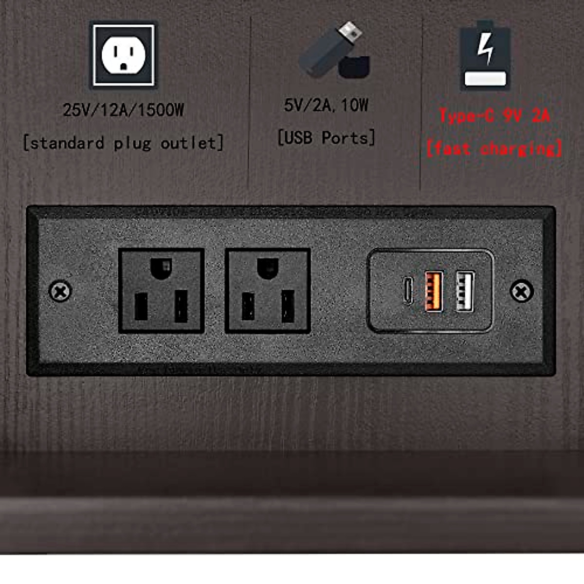 Lovitgo End Table with Power Outlet, Small Side Table with USB Ports & Fast Charging, Flip Top Nightstand with 2 Cup Holders & Fabric Drawer, Fabric Bag for Small Spaces,Living Room,Bedroom