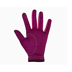 yuekuantai 1pair Girl Rose Red Color Woman Sport Ventilate Left Hand Righ Hand Golf Glove 8.5cm