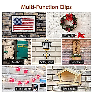 Brick Hook Clips (24 Pack) for Hanging Outdoors, Hangers Fits Standard Size Brick 2-1/4" to 2-3/8" in Height, Heavy Duty Brick Hanging Clips Wall Hangers for Hanging No Drill and Nails