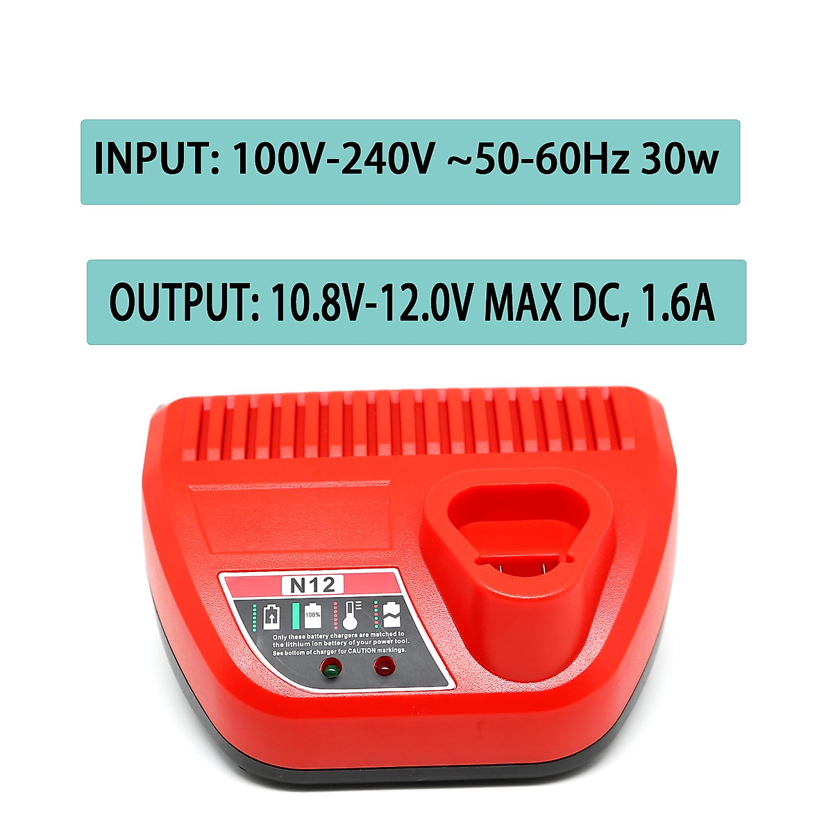OYRMIL 2 Packs 3Ah Battery Replaced for Milwaukee M12 Battery, Compatible with All M12 Cordless Tools- Supplied 48-11-2411 48-11-2420 48-11-2401 and 1*N12 Battery Charger