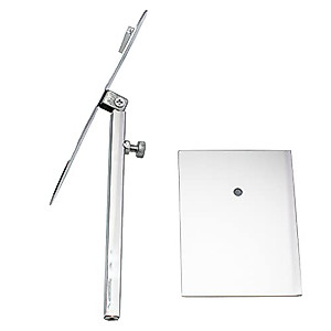 DZLOHAS Shoe Display Stand Silver, Risers Stand Countertop Adjustable Shoe Rack Retail Supplies Stainless Steel Shoe Display, 2 Sets of Shoe Rack