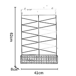 PIBM Stylish Simplicity Shelf Wall Mounted Floating Rack Shelves Iron Art Diamond Grid Storage Multifunction Photo Wall Bathroom,Black,White, a , 41X8X62CM