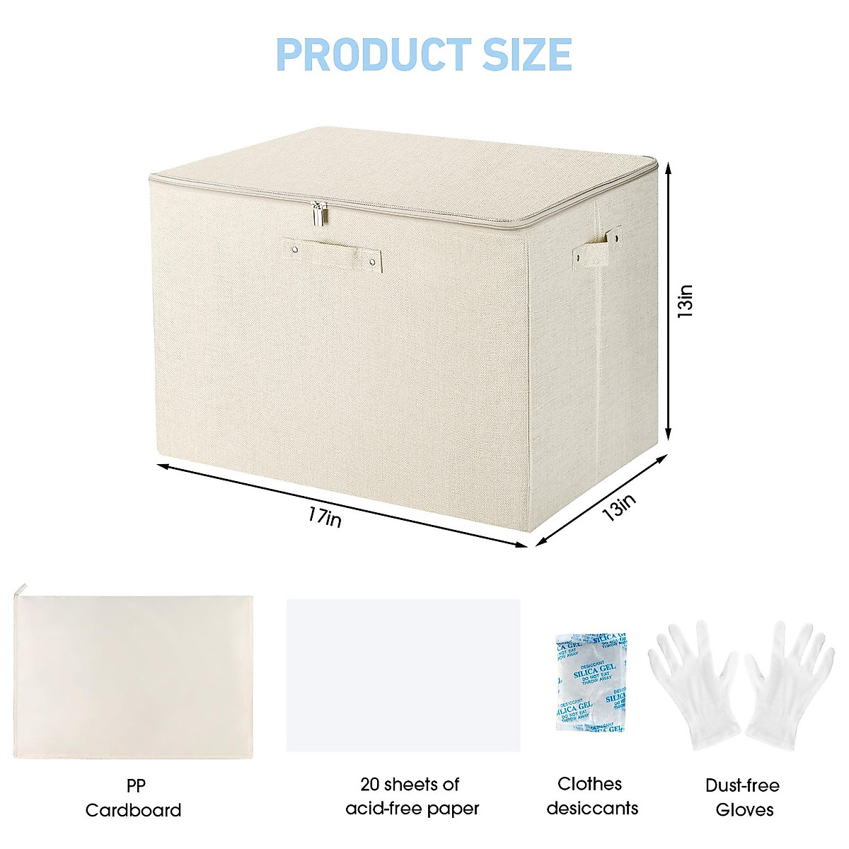 BlissfulAbode Wedding Dress Preservation Box with 20 Sheets of Acid Free Tissue Paper for Wedding Dress Storage Box Kit,Heirloom Wedding Gown Storage Box - Bride Musthaves (Size:17in*13in*13in)