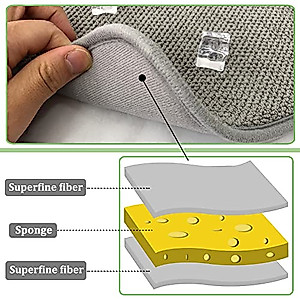 3 Pack Dish Drying Mat,Absorbent Microfiber Dishes Drainer Mats for Kitchen Counter Large Size 20 X 15 Inch,Dish Drying Pad(Beige/Grey/Blue)