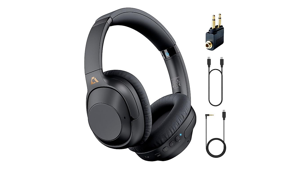 YMOO Bluetooth 5.2 ANC Headphones - 75H Playtime