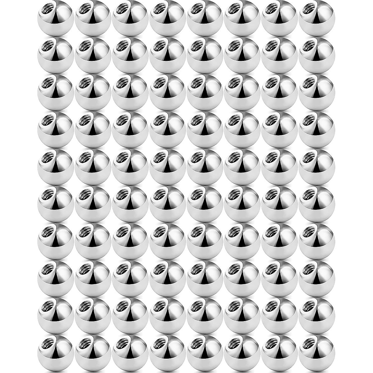 SCERRING 80PCS 16G 316L Surgical Steel Externally Threaded Replacement Balls Body Jewelry Piercing Barbell Parts For Women Men 3mm