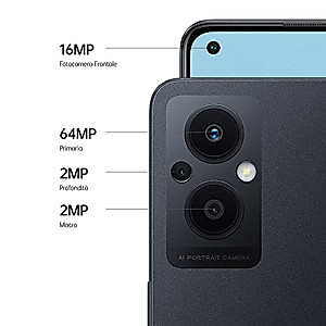 OPPO Reno 8 Lite Dual SIM 128GB ROM + 8GB RAM (GSM only | No CDMA) Factory Unlocked 5G Smartphone (Cosmic Black) - International Version