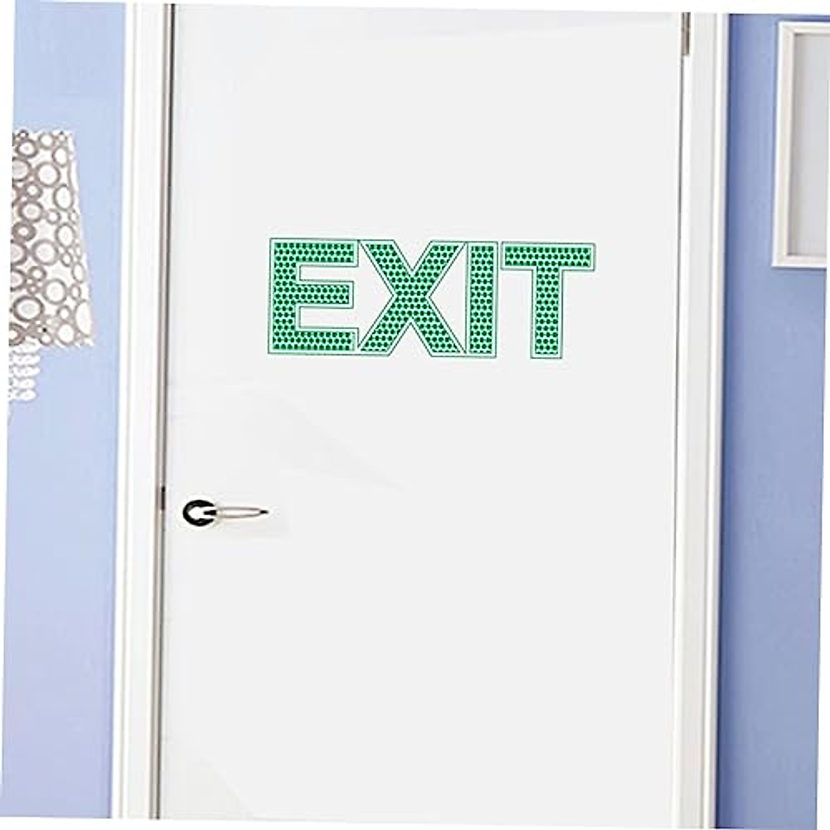 TOPPERFUN Emergency Door Exit Sign Safety Exit Sign Wall Sticker Noctilucence Exit Sign Green Exit Sign Sticker