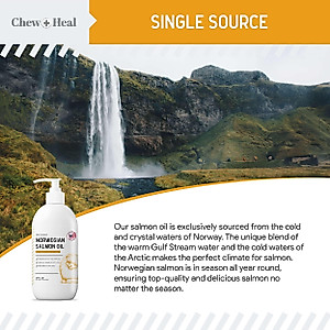 Norwegian Salmon Oil for Dogs - 32 oz of Fish Oil for Dogs Skin and Coat - Contains Omega 3 Fatty Acids - Made in The USA