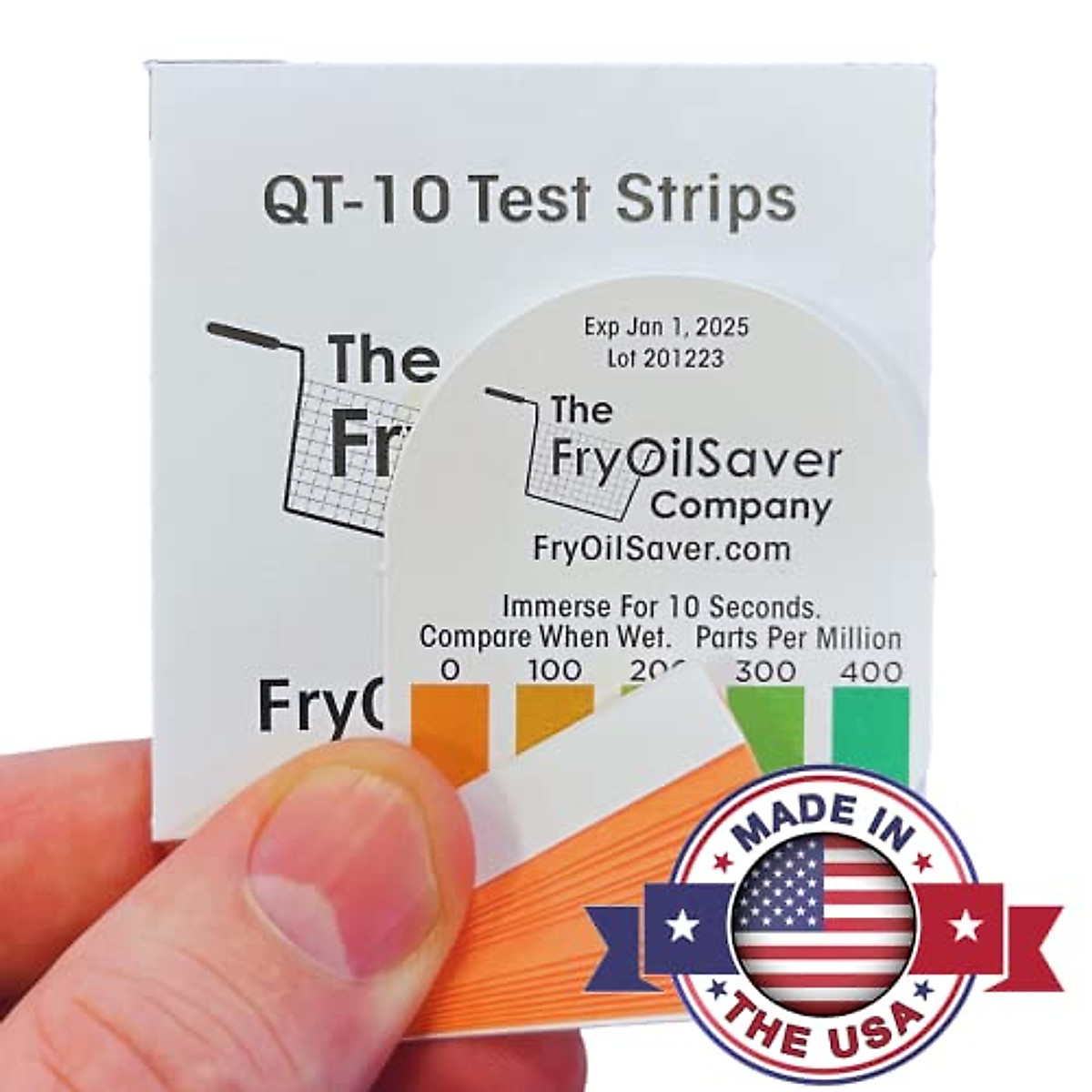 Steramine Quat Test Strips for Food Service, 30 x QT-10, Test Strips to Measure 0-400 ppm, for Testing Sanitizing Solutions Made with Steramine Quaternary Tablets, Hydrion QT-10E, 2 x Envelopes