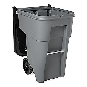 Rubbermaid Commercial Products BRUTE Confidential Document Rollout Waste/Utility Container, 65-gallon, Gray (FG9W1088GRAY)