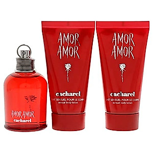 Cacharel Amor Amor Gift Set for Women, Eau de Toilette Spray Perfume 1.7 Fl. Oz., 2 Pack Body Lotion 1.7 Fl. Oz.