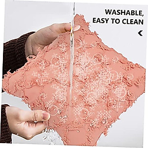 BESPORTBLE 2pcs Core for Shaped Covers Macrame Morocco Beding Design Pink Tassel Simple Cases Room Bed Lip Stylish Chic Hotel Protector Cotton Decor Chair Restaurant Pillowcase Practical