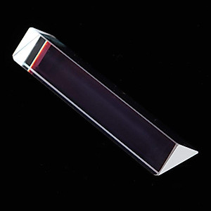 Optical Glass Prism, K9 Optical Glass Triangle Prism Right Angle Prism for Physics Teaching Tools(15x15x87mm)